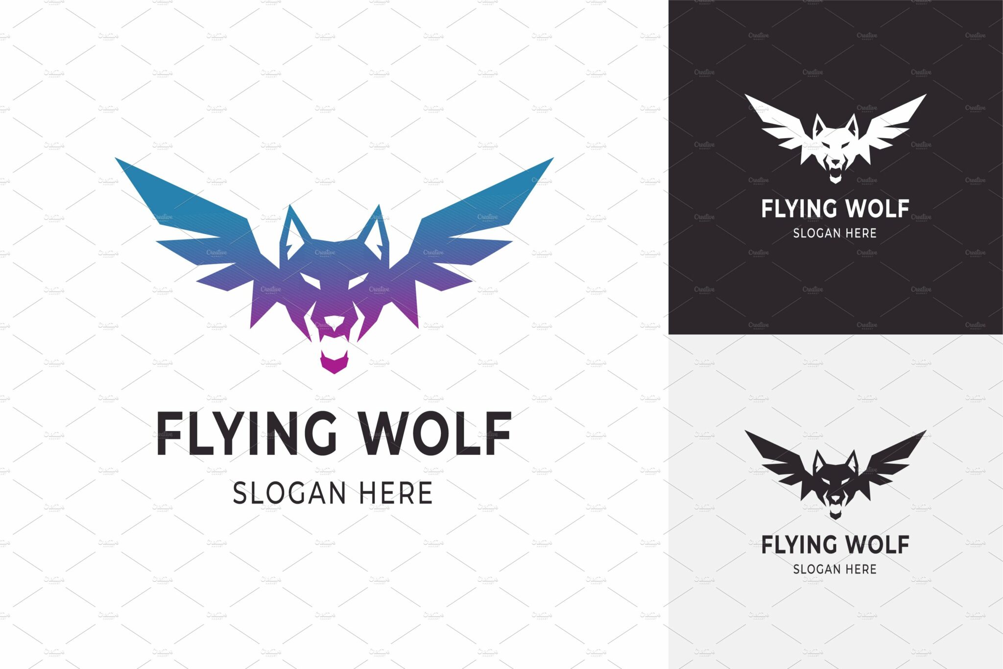 Flying wolf logo – MasterBundles