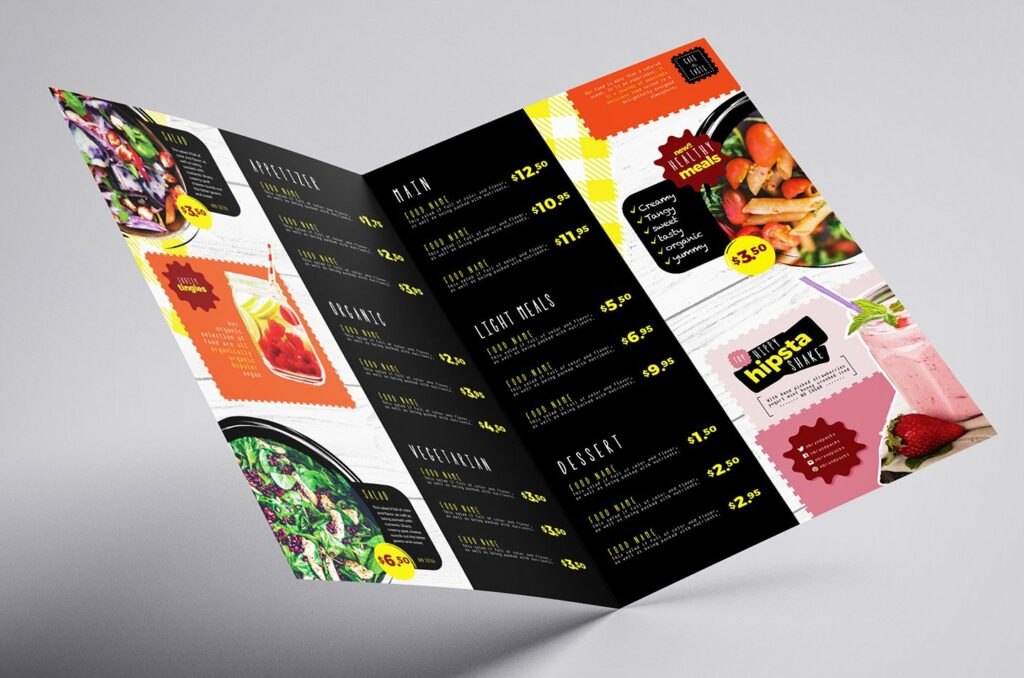 Salad Restaurant Menu Template Pack – MasterBundles