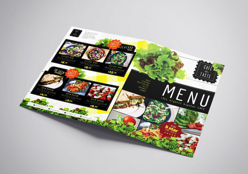 Salad Restaurant Menu Template Pack – MasterBundles