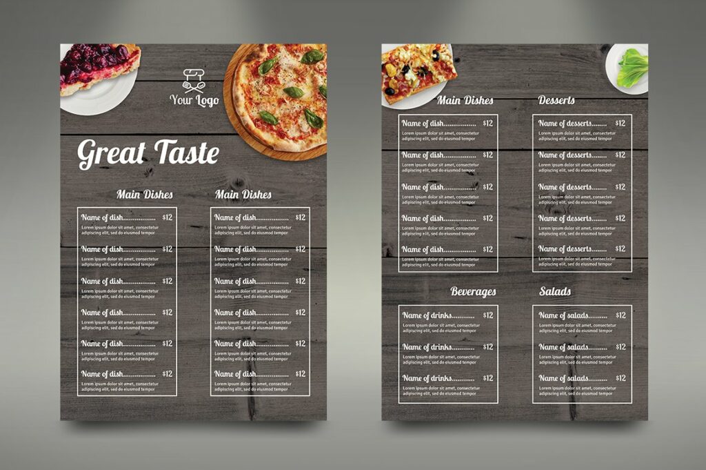 20 Restaurant Menu Templates A4 – MasterBundles
