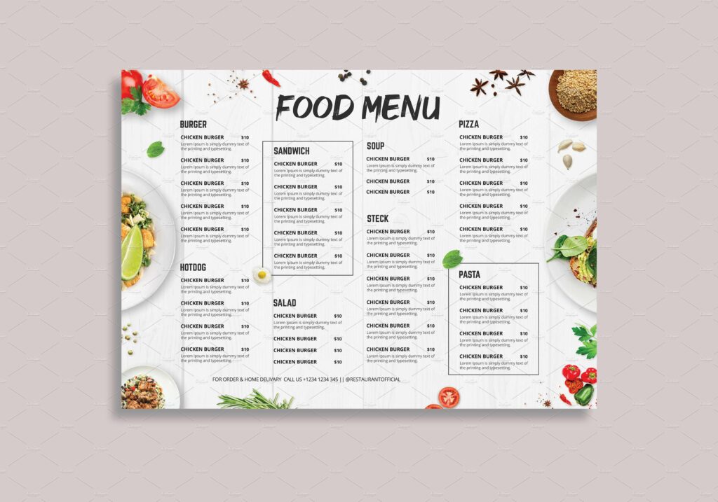 Food Menu Template – MasterBundles