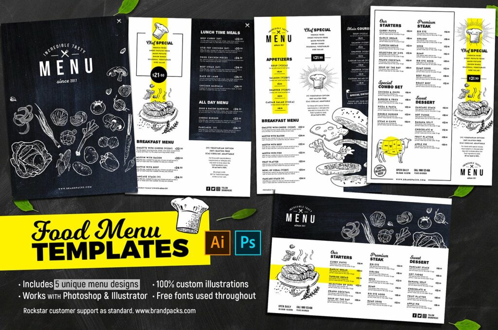 Menu Templates – MasterBundles