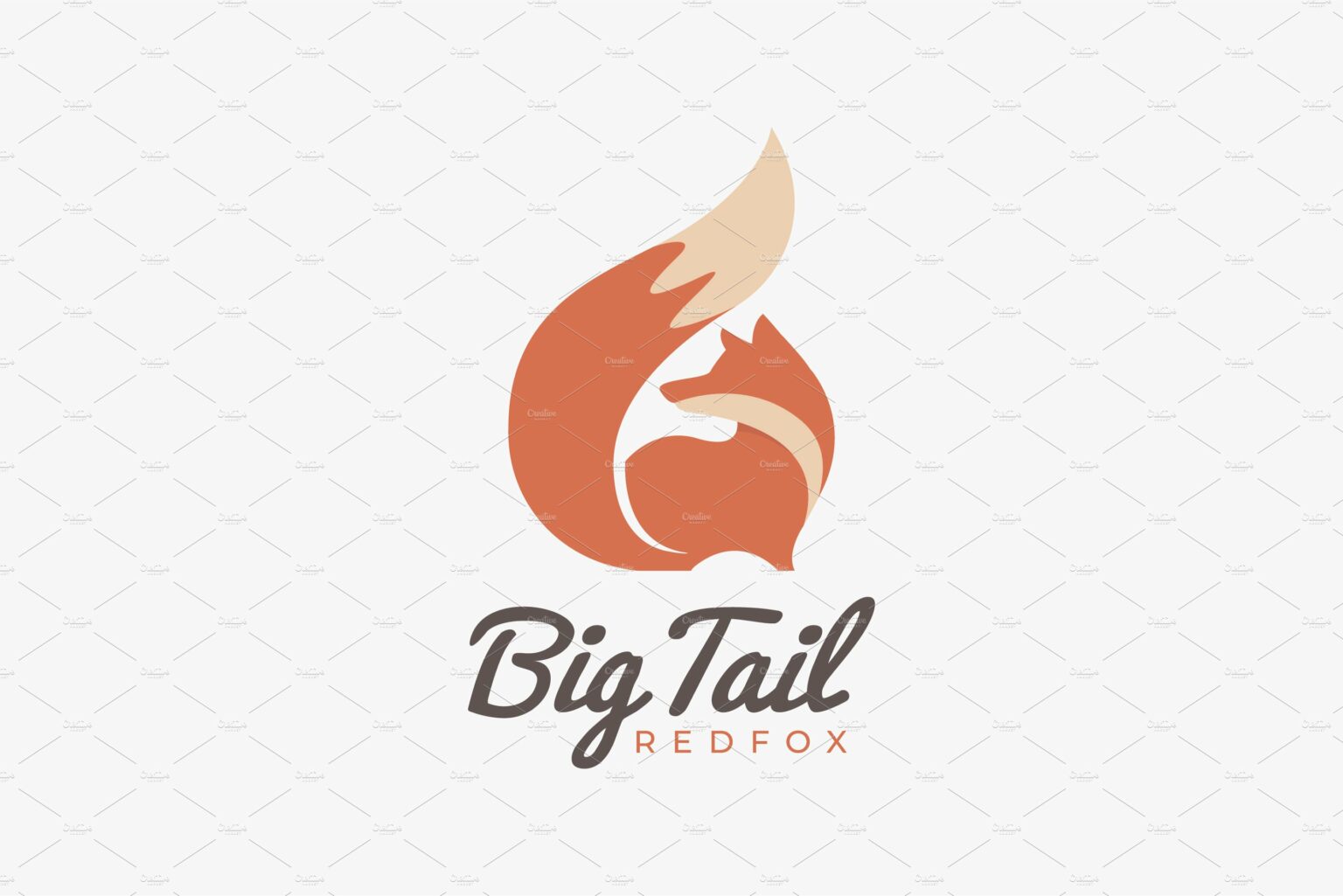 Big Tail Red Fox logo icon vector – MasterBundles