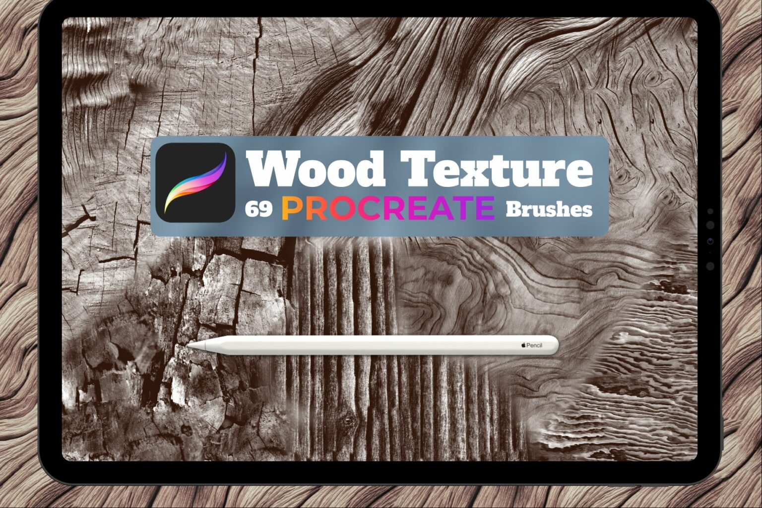 Wood texture for PROCREATE – MasterBundles