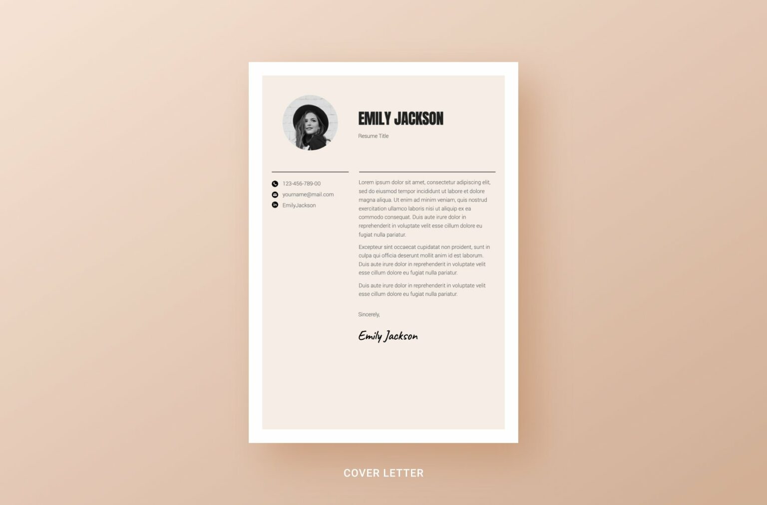 Professional Resume Template CV – MasterBundles