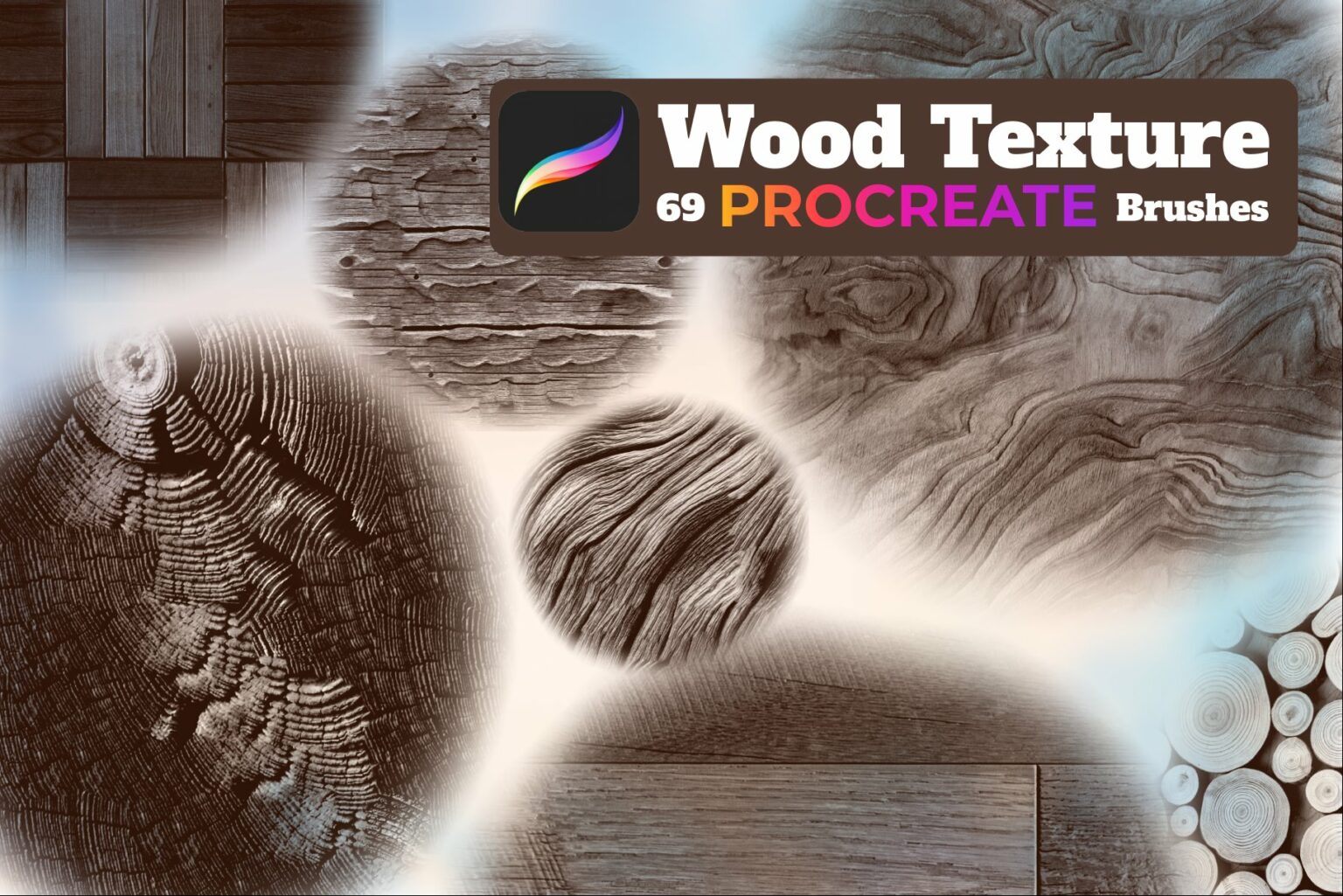 Wood texture for PROCREATE – MasterBundles