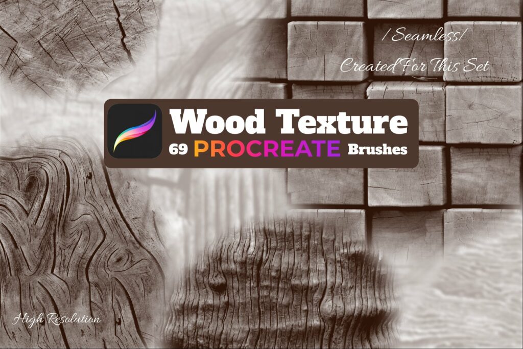 Wood texture for PROCREATE – MasterBundles