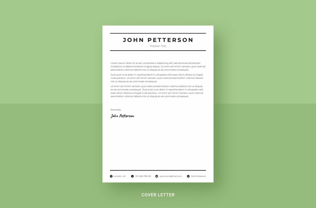 Professional Resume Template CV – MasterBundles