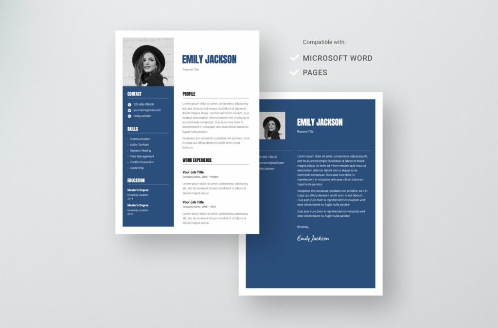 Professional Resume Template CV – MasterBundles