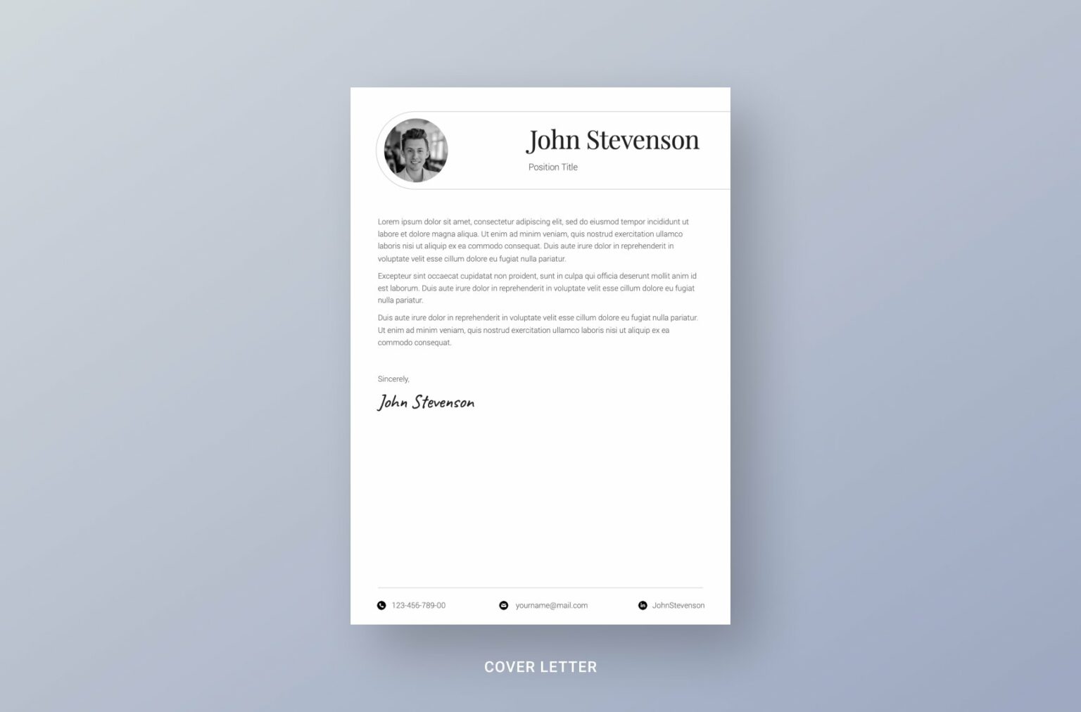 Professional Resume Template CV – MasterBundles