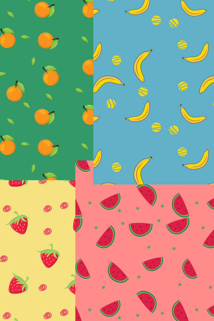 FRUITS SEAMLESS PATTERN SETS - MasterBundles