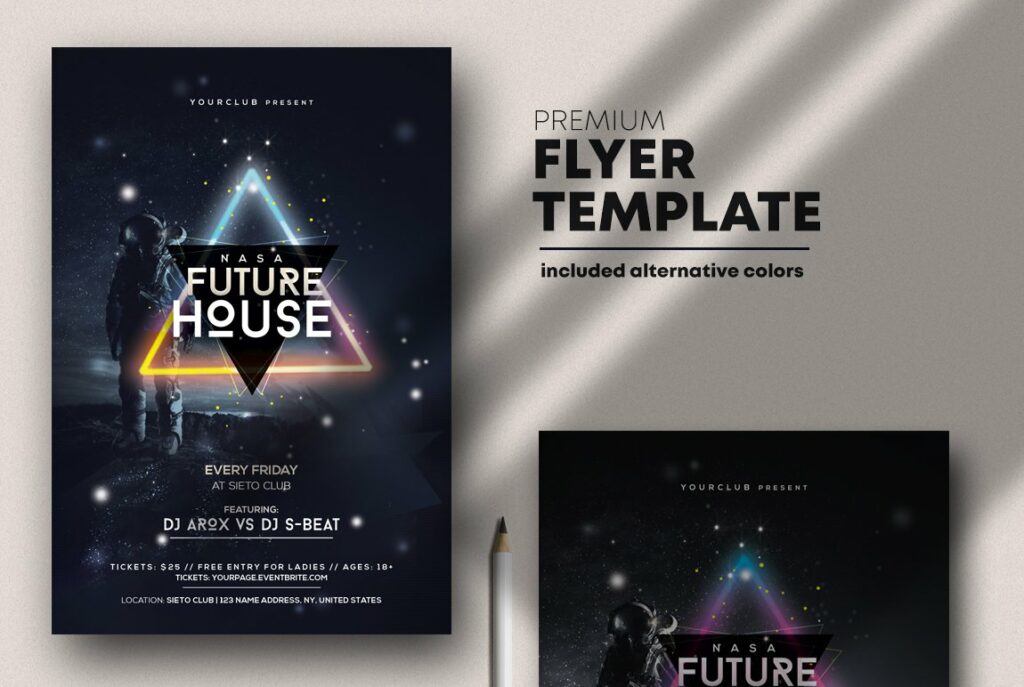 Future House – Futuristic PSD Flyer – MasterBundles