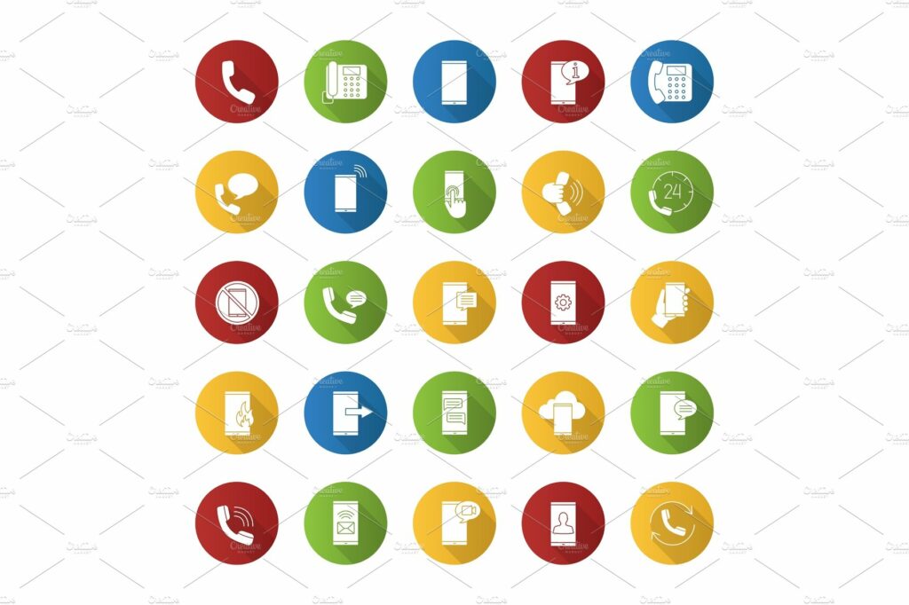 Phone communication icons set – MasterBundles