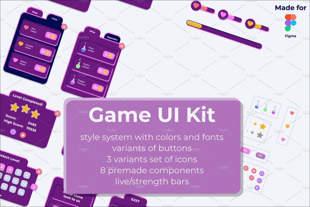 Casual Game UI Kit Starter Set - 2D – MasterBundles