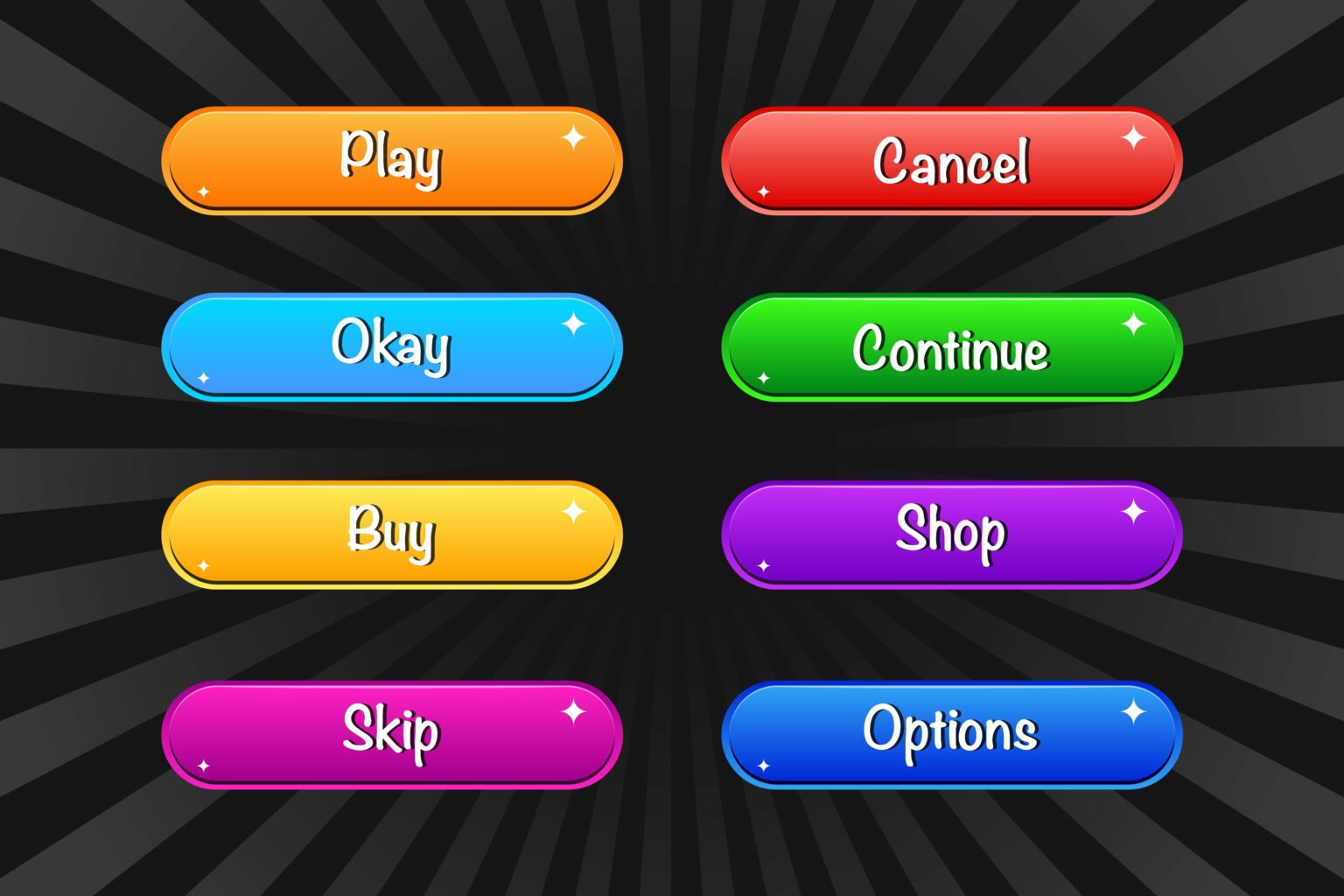 Game ui set of Buttons. – MasterBundles
