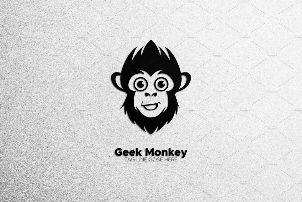 Geek Monkey Logo Design – MasterBundles
