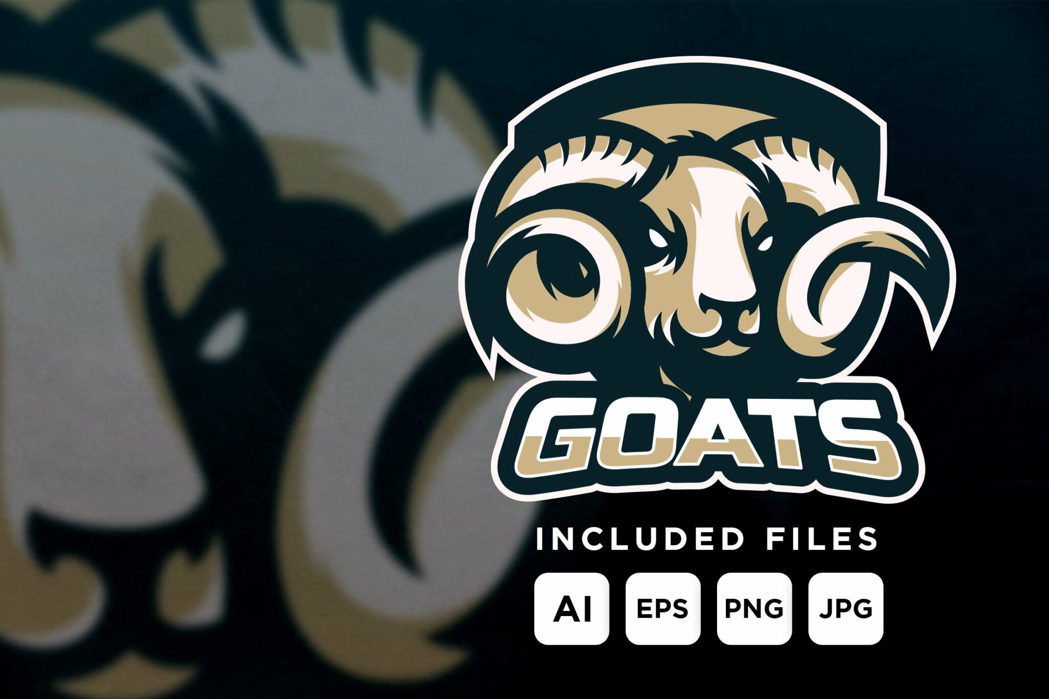 Goats - mascot logo for a team – MasterBundles