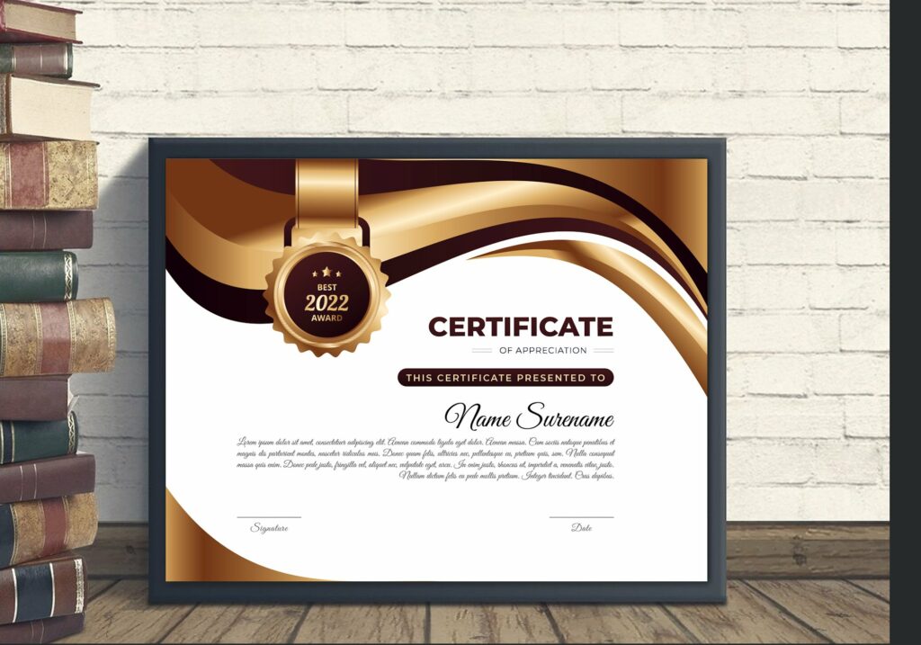 Creative Certificate Design Template – MasterBundles