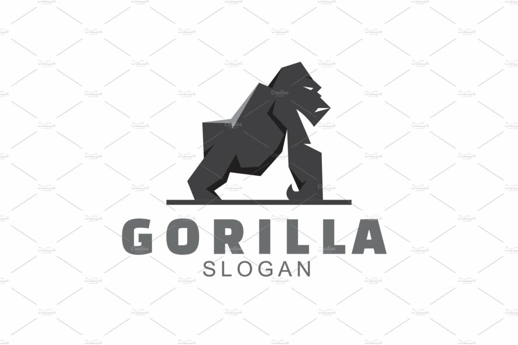 Gorilla logo design template – MasterBundles