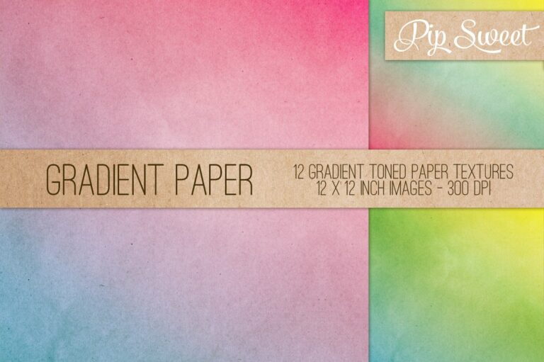 Gradient Paper Texture 12 Set – MasterBundles