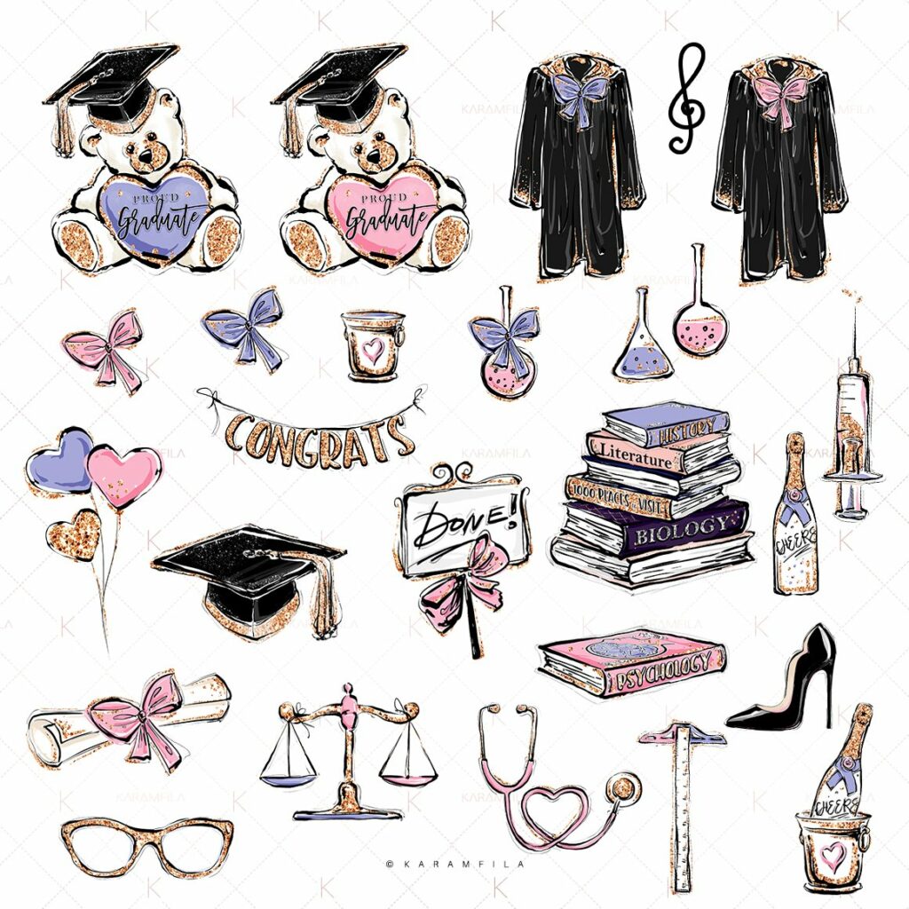 Graduation Clipart – MasterBundles