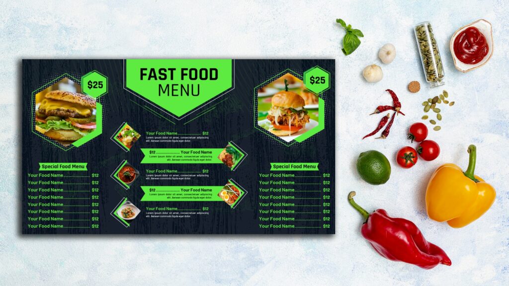 Digital Food Menu Design Template – MasterBundles