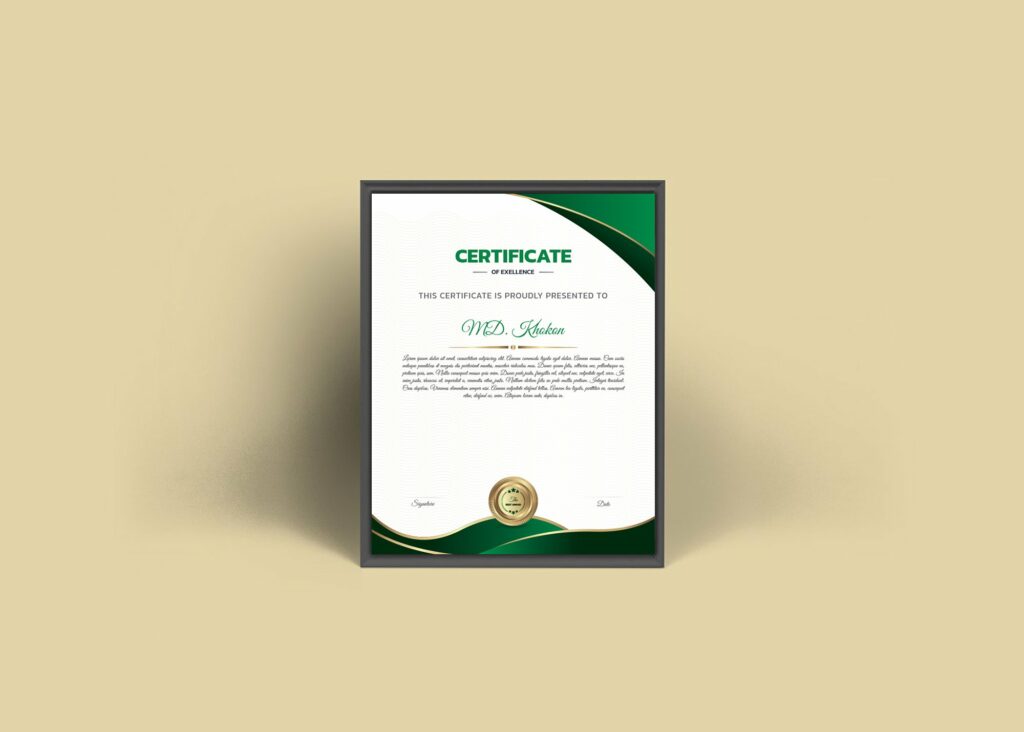 Luxury Design Certificate Template – MasterBundles