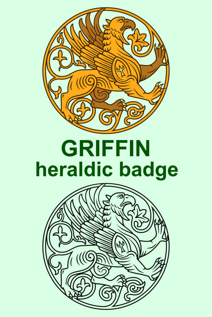 Griffin, Heraldry Clipart SVG - MasterBundles