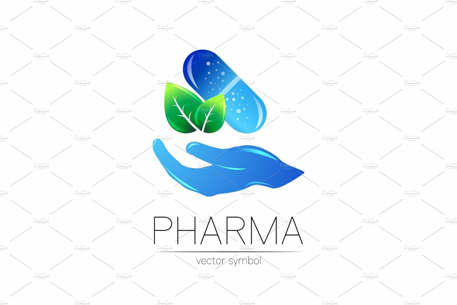 Pharmacy vector symbol with green – MasterBundles