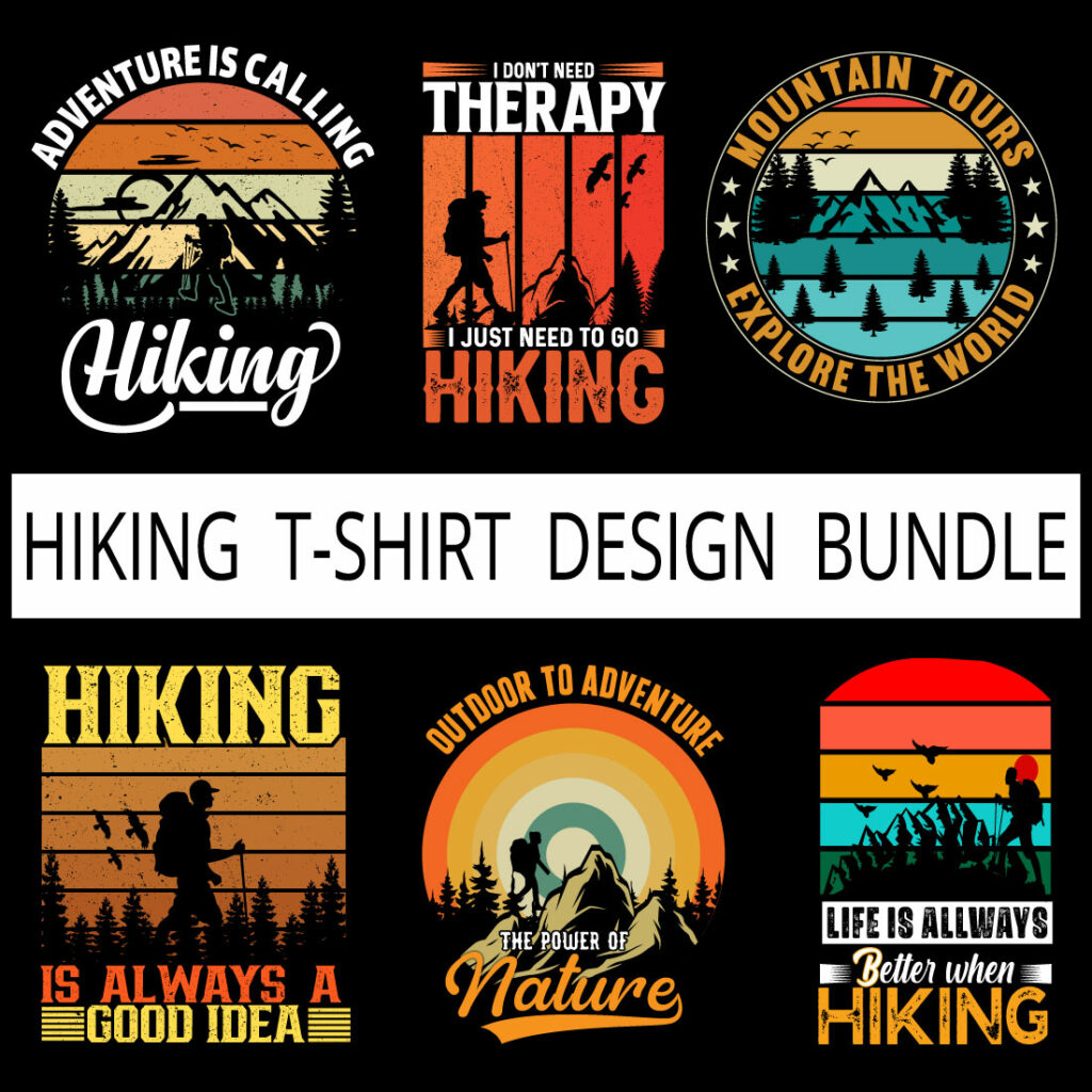 Hiking lover t-shirt design bundle free svg - MasterBundles