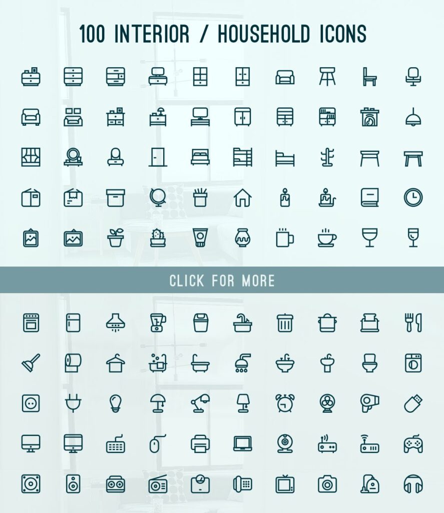 Home Interior / Household Icons – MasterBundles
