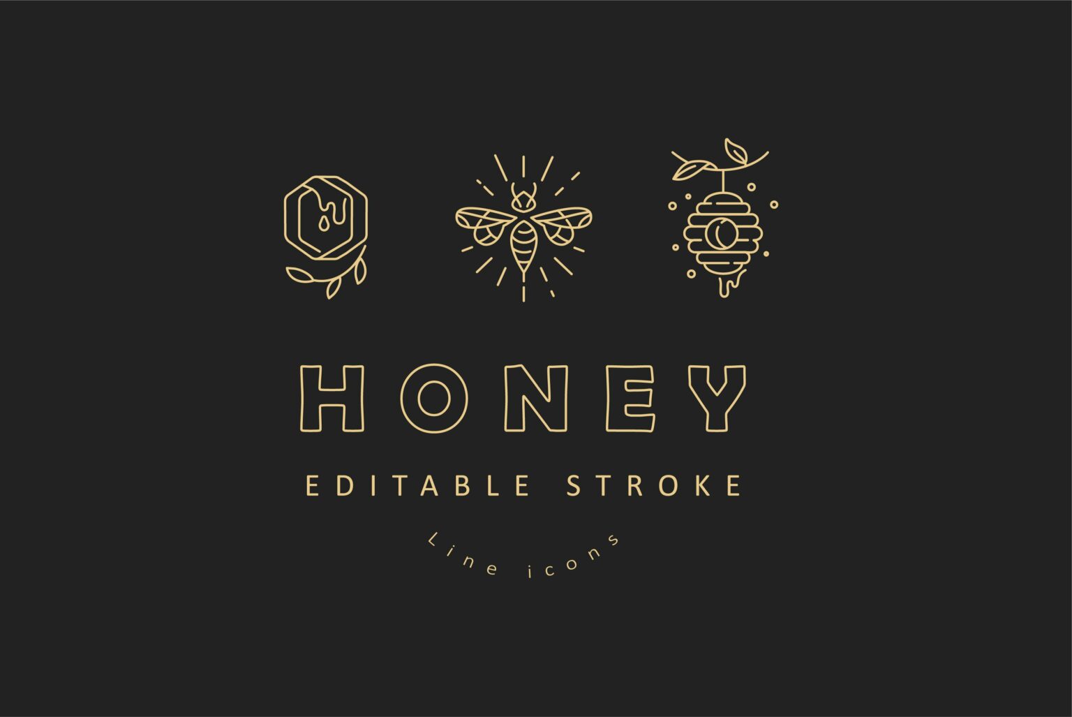 Honey icons & logos – MasterBundles
