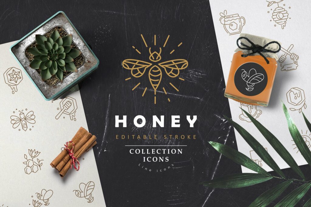 Honey icons & logos – MasterBundles