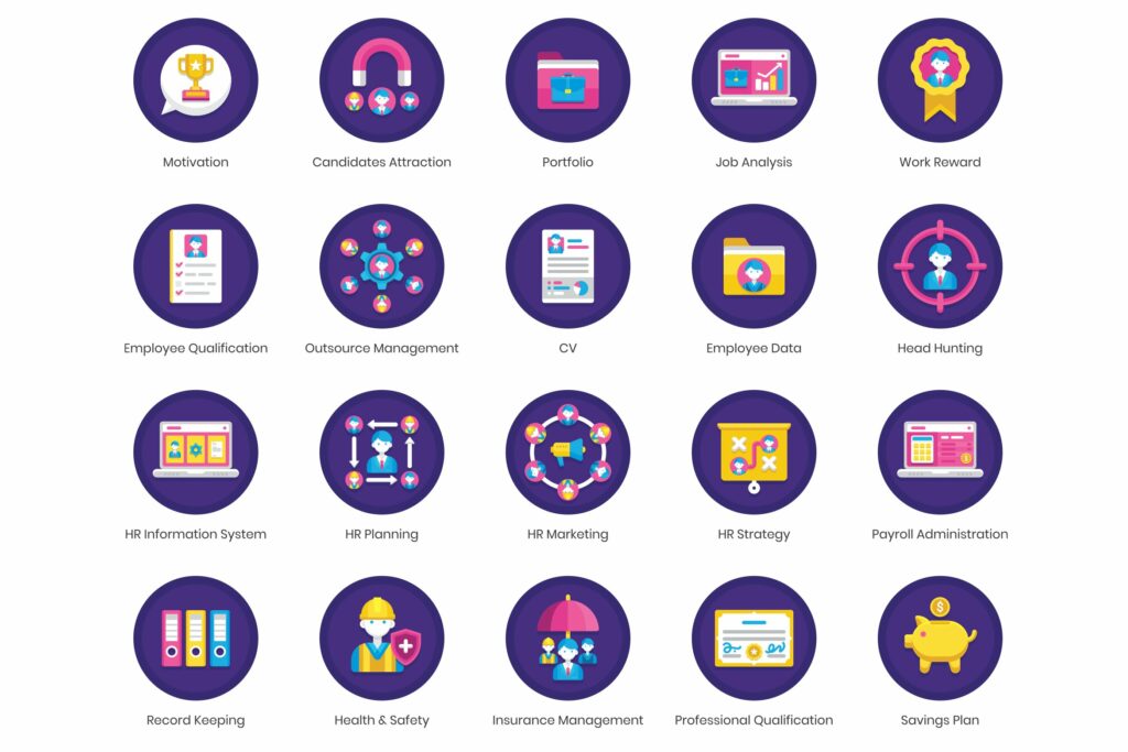 90 Human Resources Icons – MasterBundles