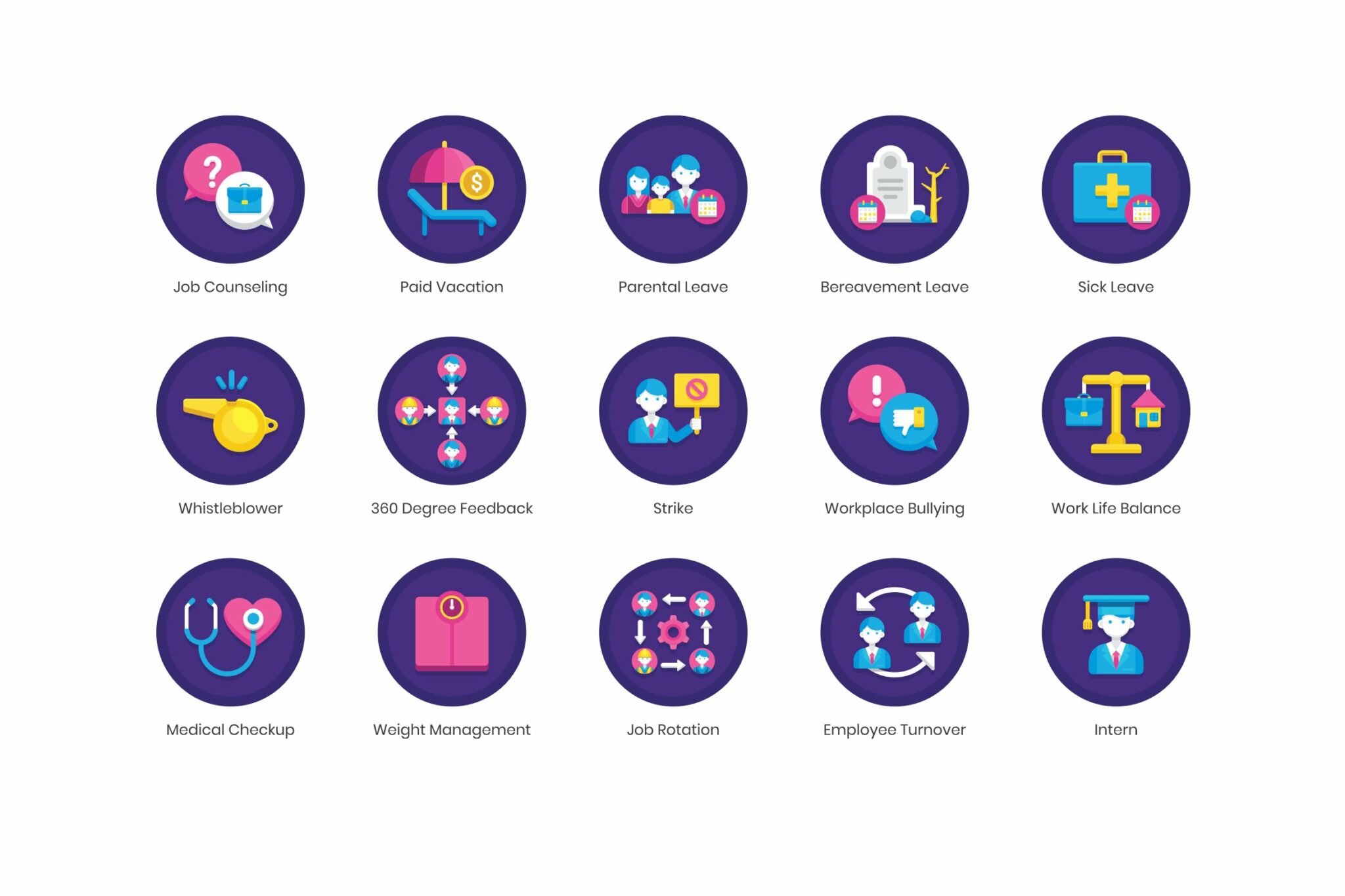 90 Human Resources Icons – MasterBundles