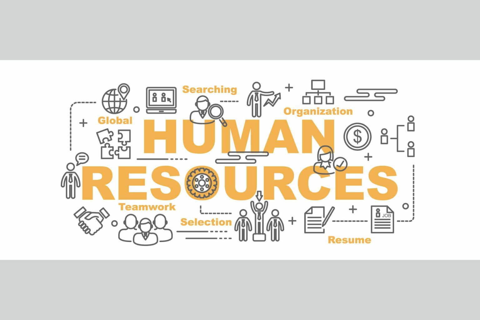 Human Resources Outline Icons Banner – MasterBundles