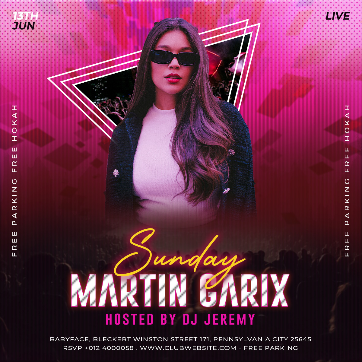 DJ Party Flyer Photoshop Template PSD - MasterBundles