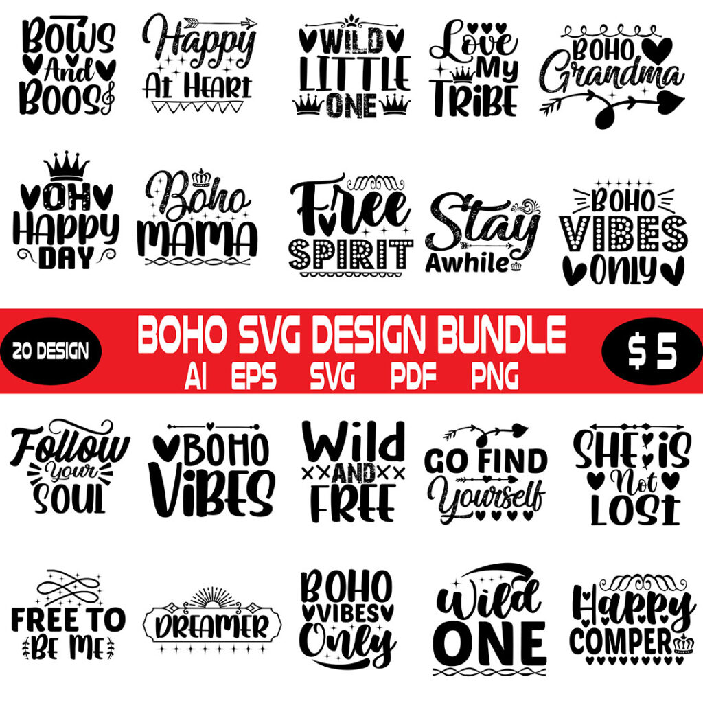 Boho Svg Design Bundle - MasterBundles