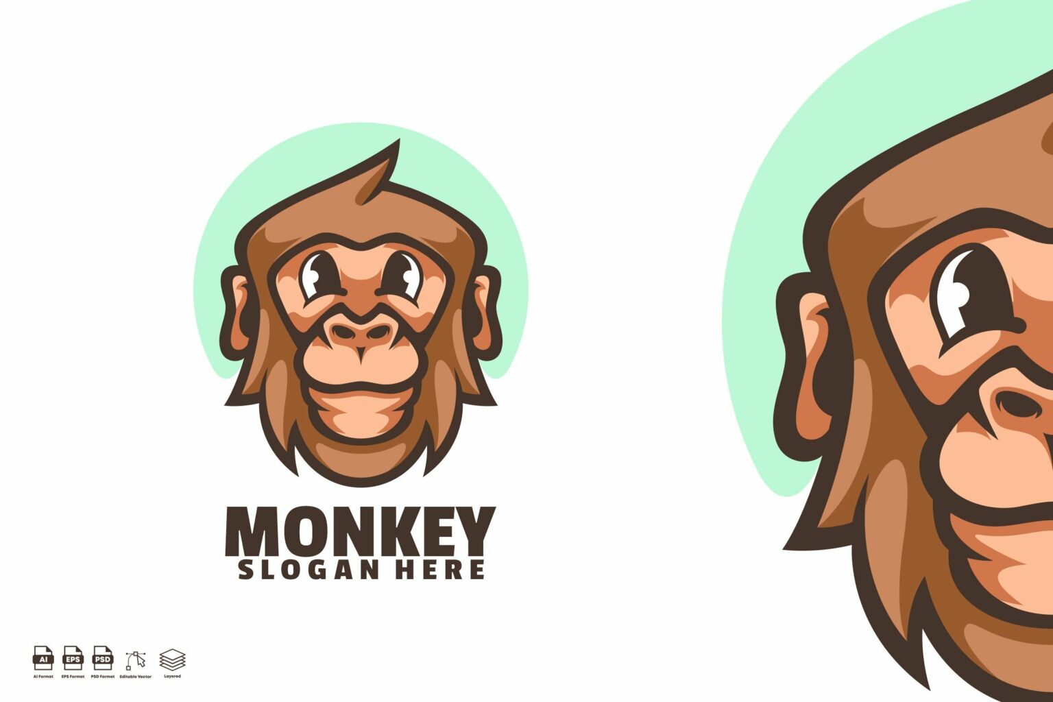 Monkey Mascot Logo Design – MasterBundles