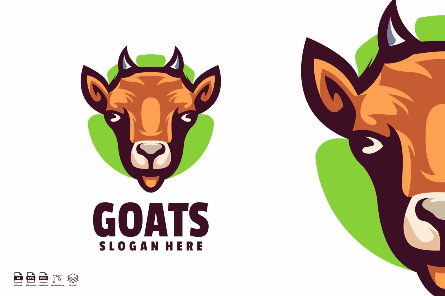Goats Mascot Logo Design – MasterBundles