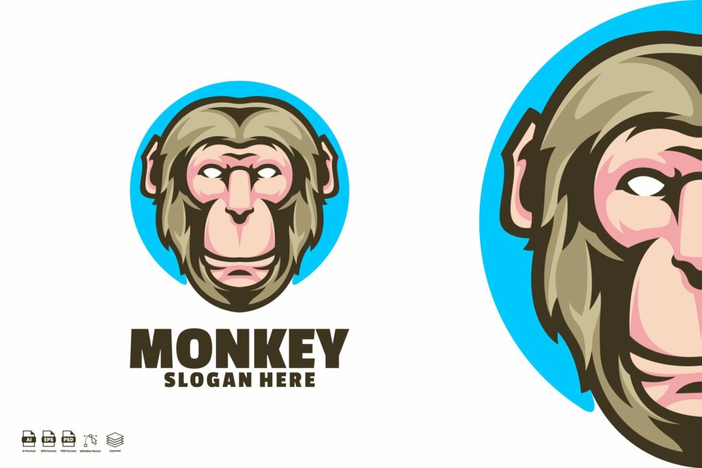 Monkey Mascot Logo Designs – MasterBundles