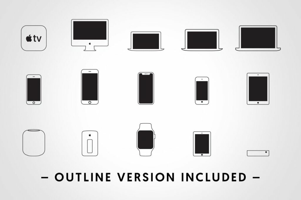 Apple Device Icons - Vectors – MasterBundles