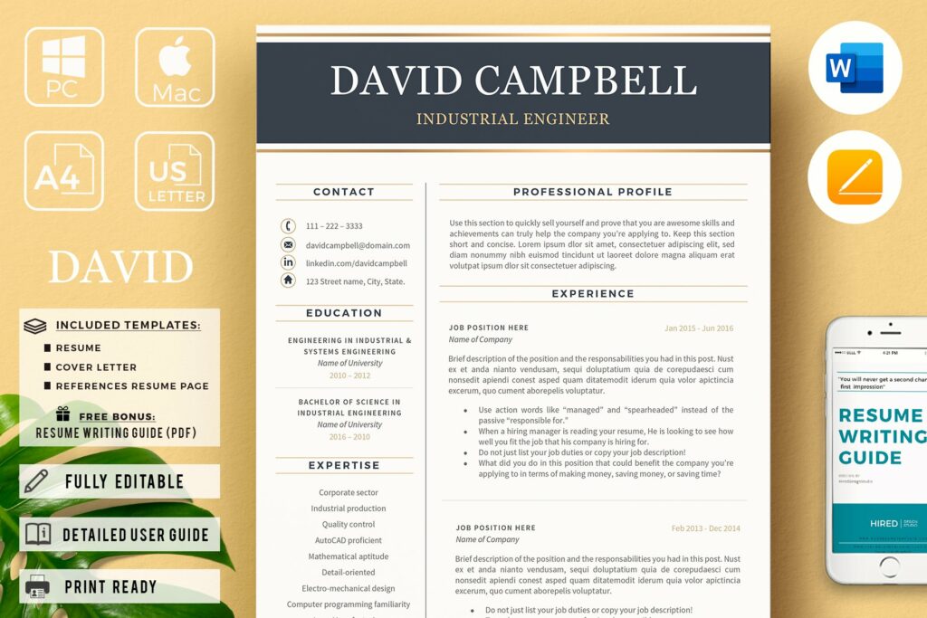 Resume for Engineer. Engineering CV – MasterBundles
