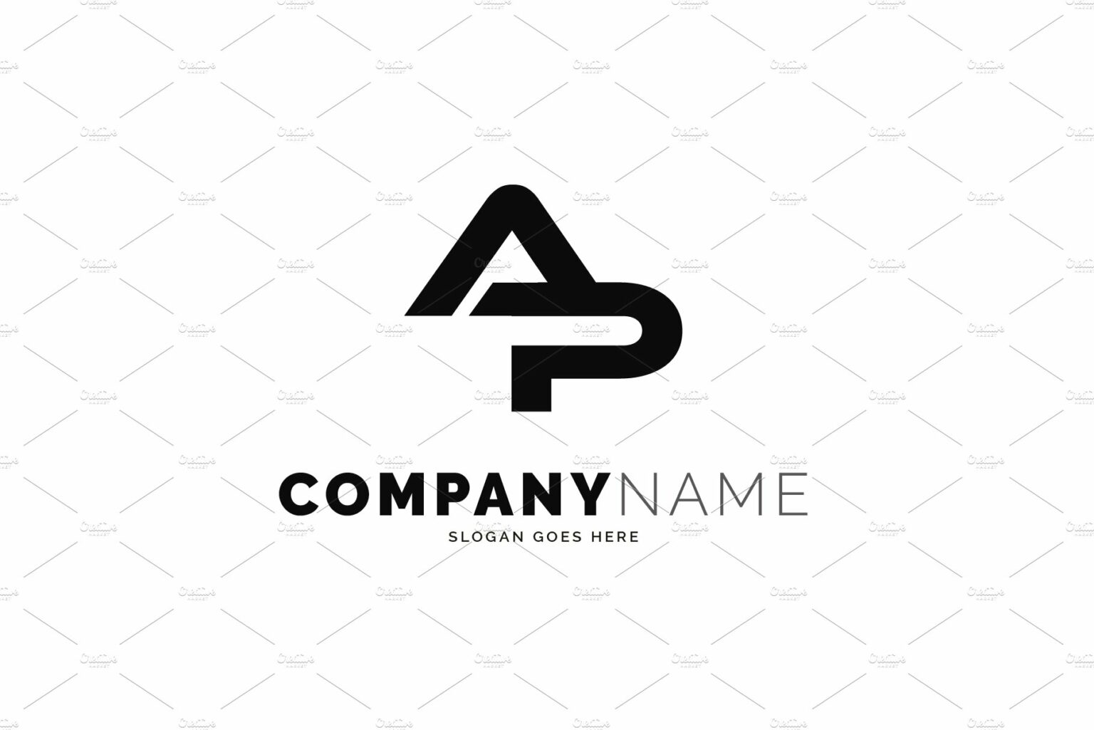 Initial Letter AP Logo Template – MasterBundles