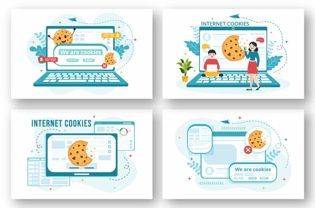 12 Internet Cookies Technology Illustration - MasterBundles