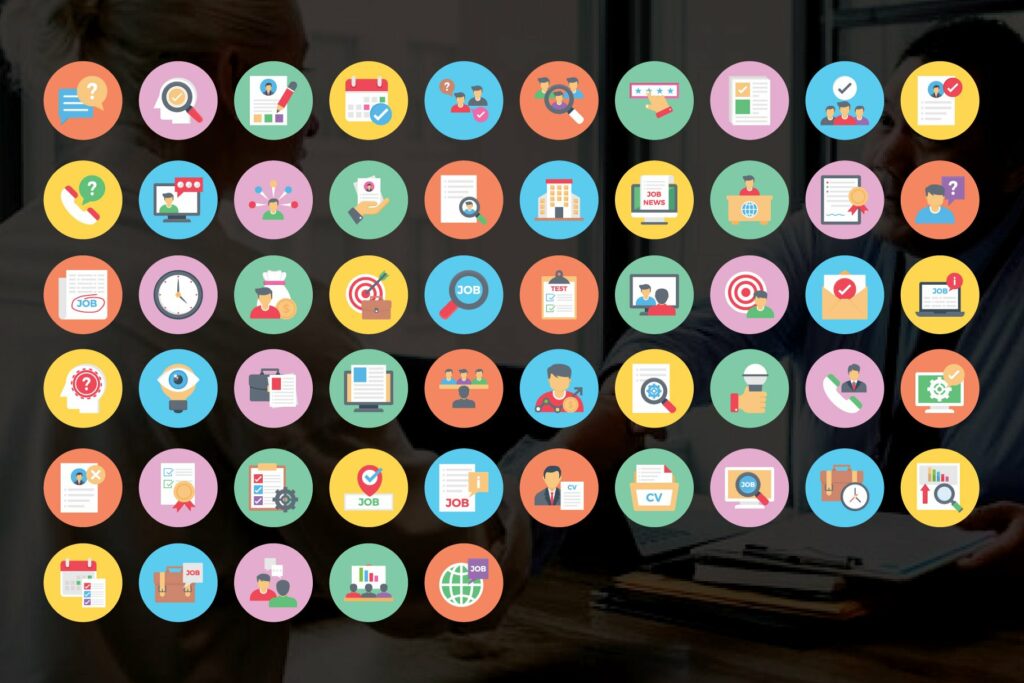 Interview Circle Flat Icons – MasterBundles