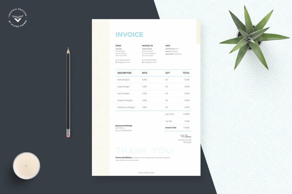 Creative Invoice Template – MasterBundles