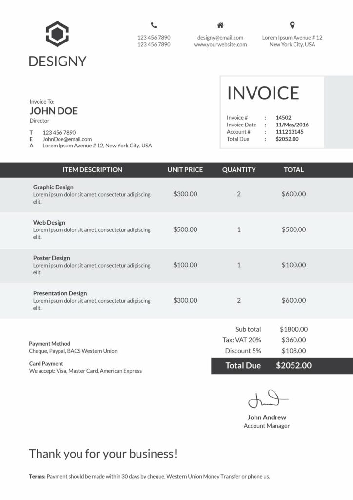 Clean Invoice – MasterBundles