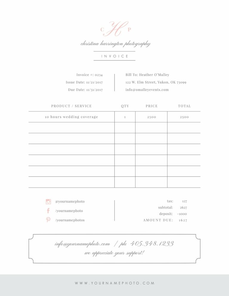 Simple Studio Invoice Template – MasterBundles