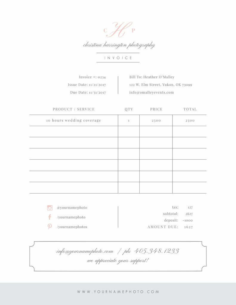 Simple Studio Invoice Template – MasterBundles